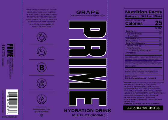 Prime Hydration Grape 500ml - JWare