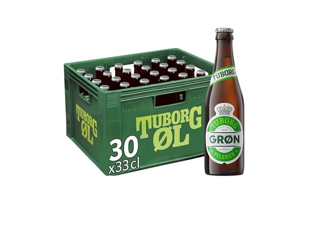 Grøn Tuborg (30 x 33 cl Glas) - JWare