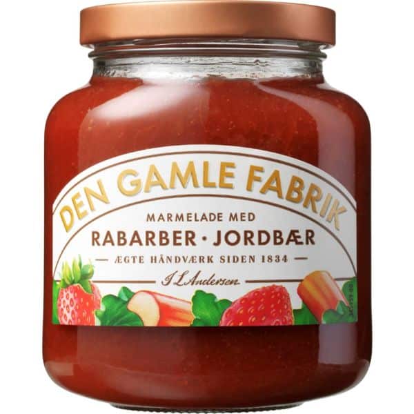 Den Gamle Fabrik Strawberry/Rhubarb jam 380g - JWare