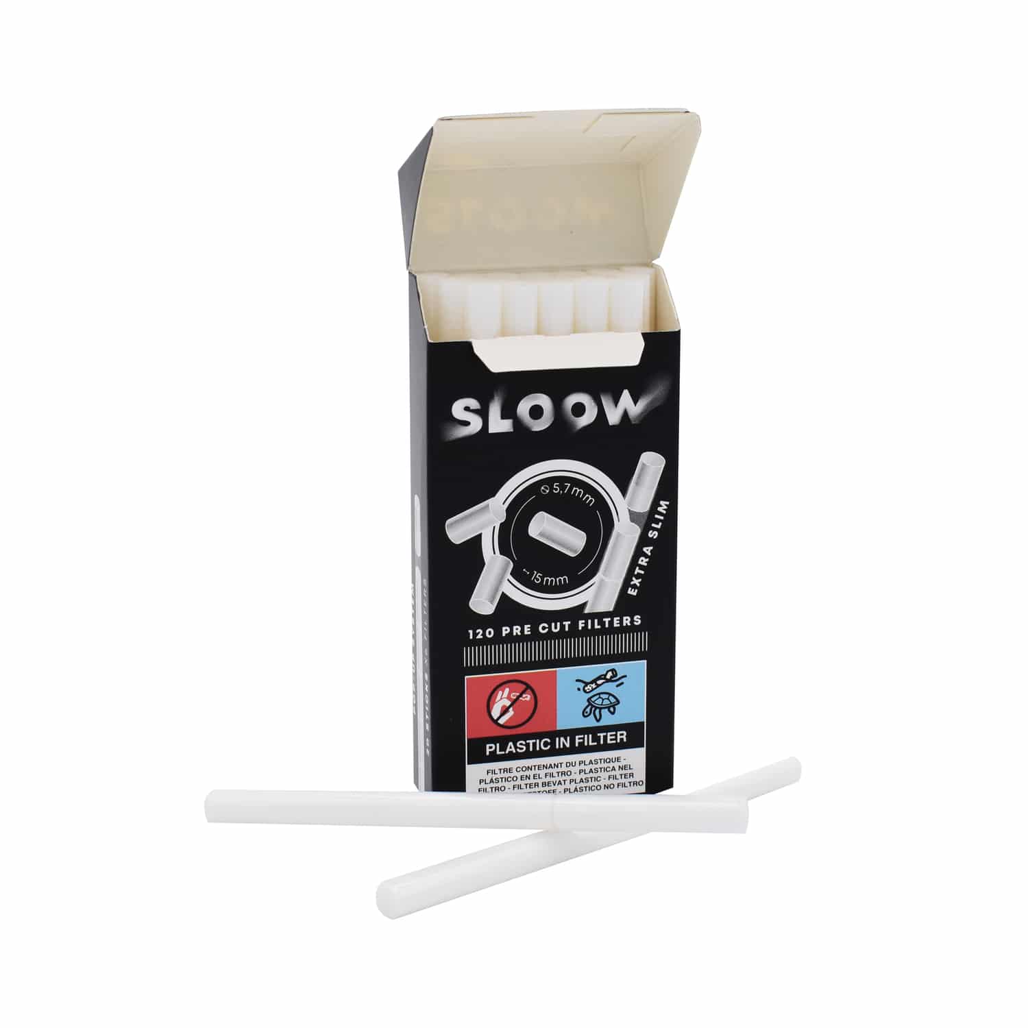 Sloow Xtra Slim Pre-Cut Filter Tips 5.7mm 120 pcs - JWare