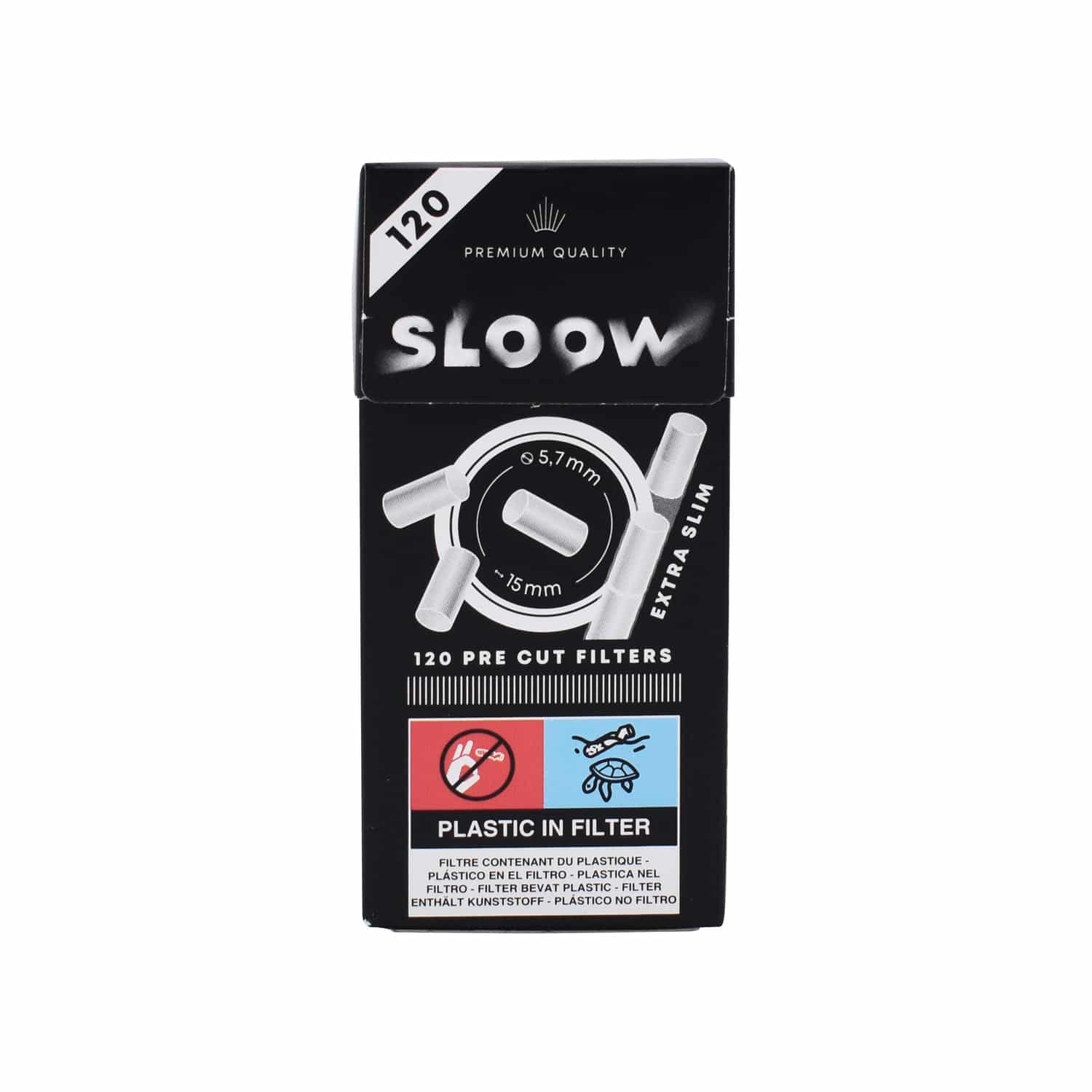 Sloow Xtra Slim Pre-Cut Filter Tips 5.7mm 120 pcs - JWare