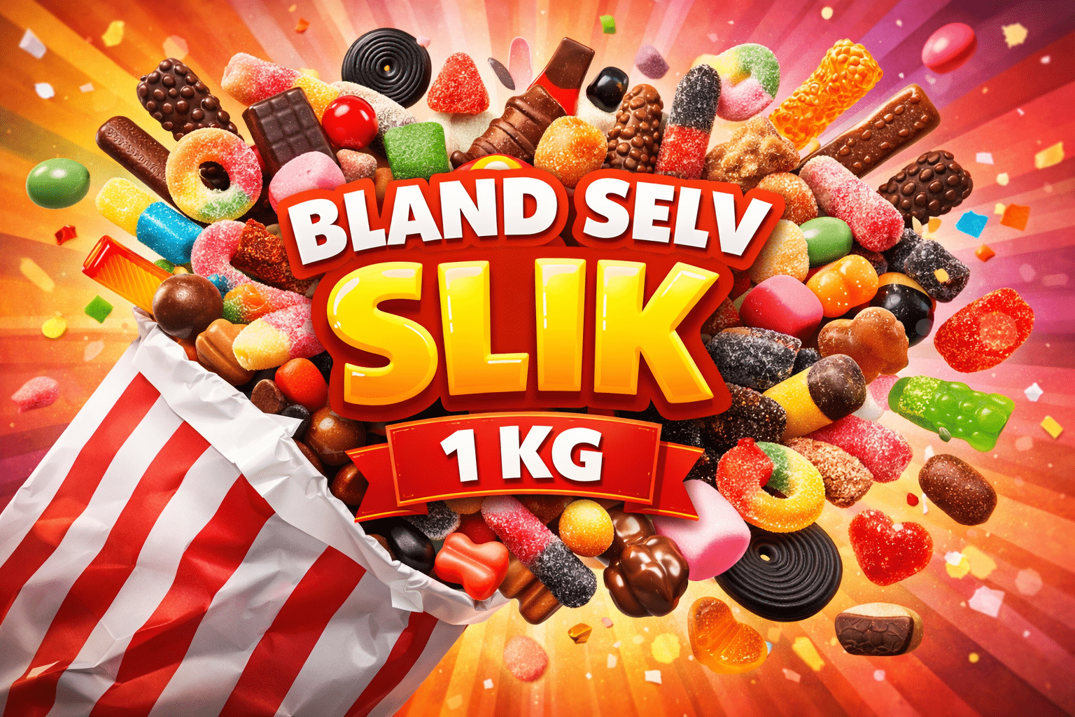 Køb Bland Selv Slik 1 kg | Vælg Dine Favoritter